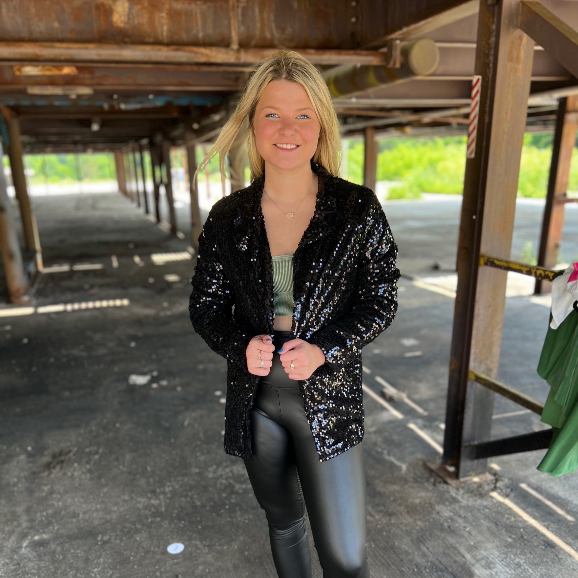 Black Sequins Blazer | 3LG Boutique